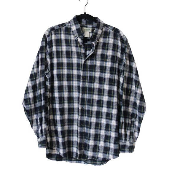 L.L. Bean | Shirts | Mens Ll Bean Blue Scotch Plaid Flannel Shirt 0 Cotton Medium | Poshmark